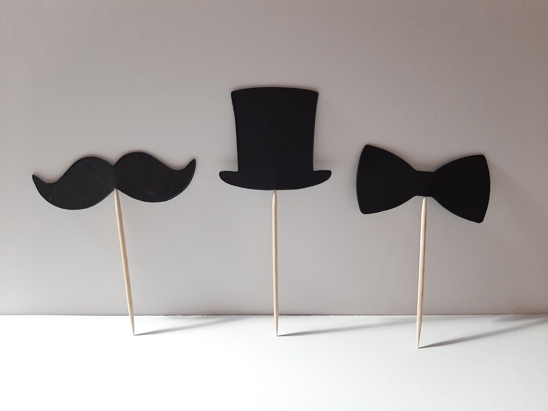 Little Man Cupcake Toppers*mustache Cupcake Toppers*top Hat Cupcake ...
