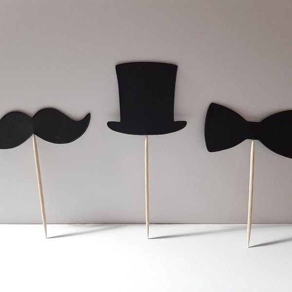 Mustache Cupcake Topper - Etsy