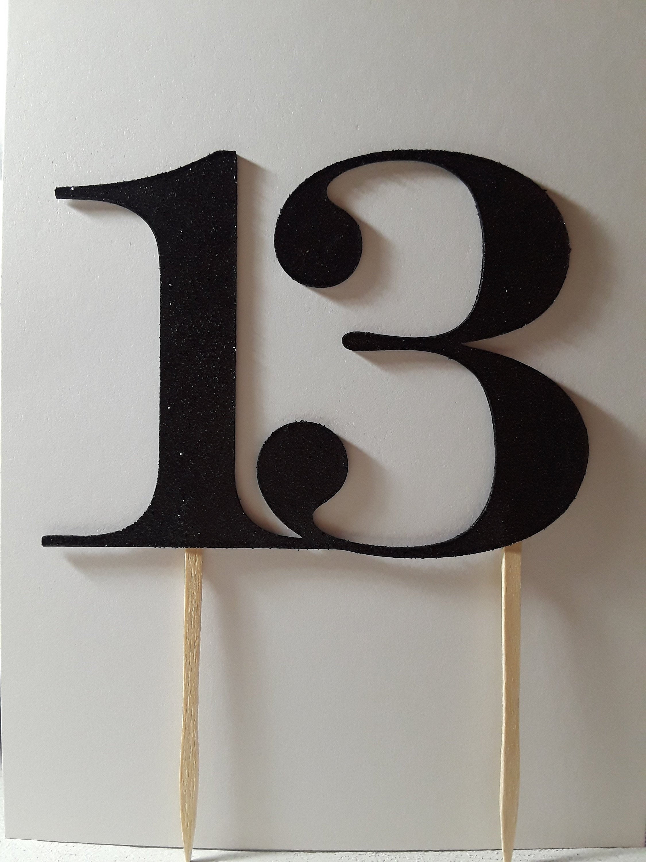 13 Cake Topper - Etsy