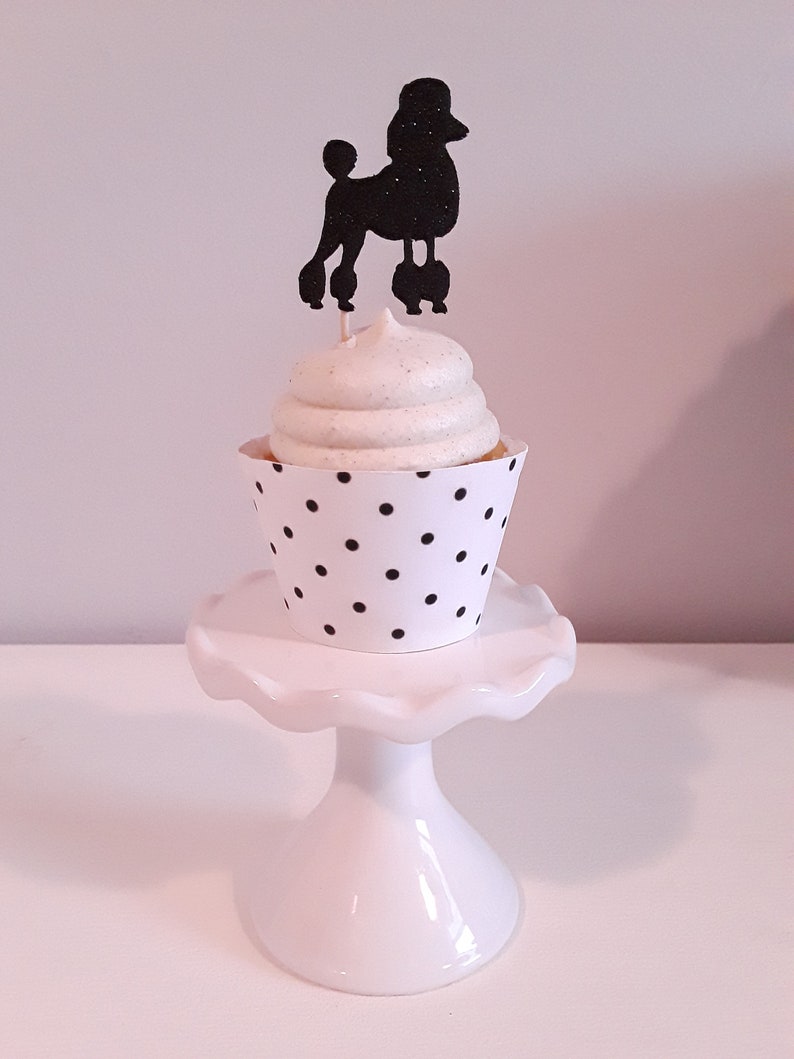French Poodle Cupcake Toppers - Etsy