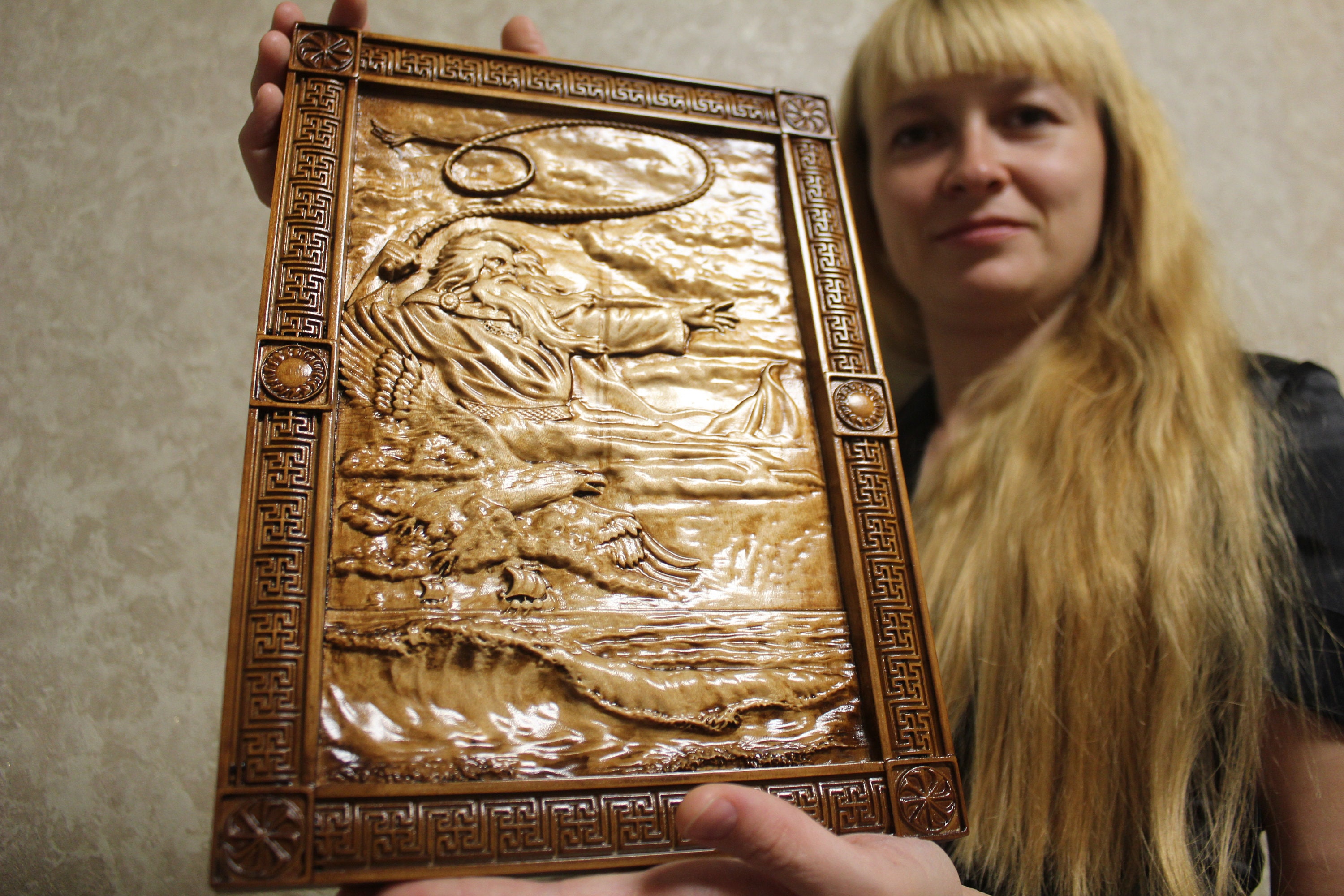 Slavic mythology god Stribog Pagan art Wood carving Wall art | Etsy