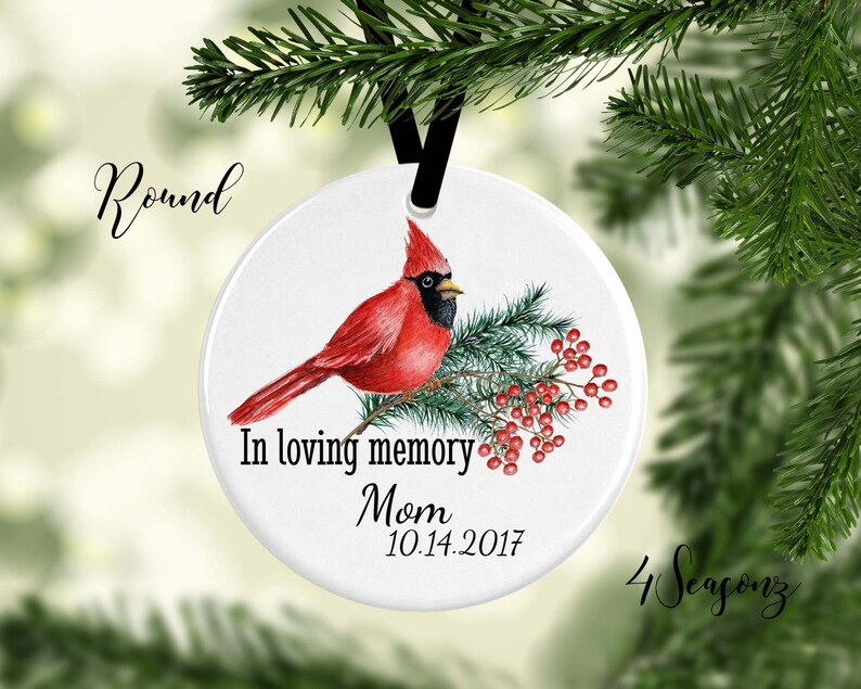 Cardinal Ornament/red Cardinal/bird/memorial/in Loving | Etsy