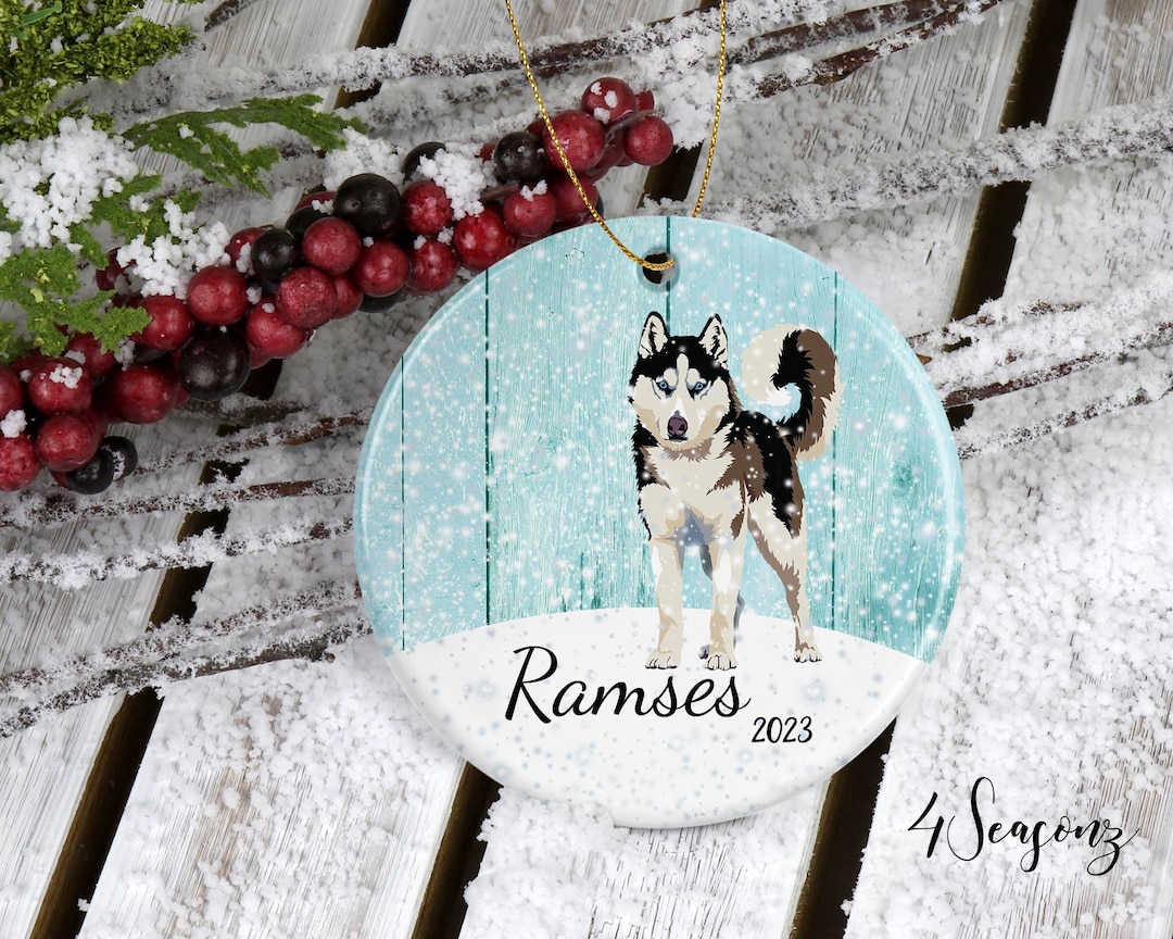 Siberian Husky Ornament*husky Gift*dog Ornament*custom Dog Ornament ...