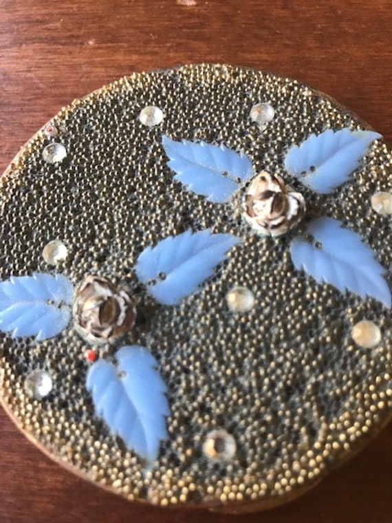 Rare & Unusual Vintage Powder Compact With Stones, Ro… - Gem