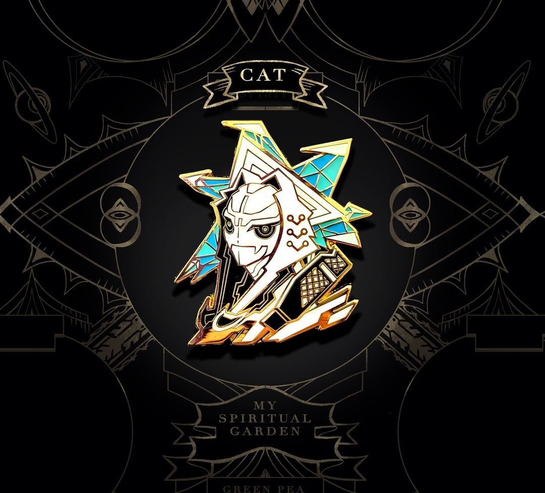 Cat Hard Enamel Pin - Cyber Punk "pet Guardian Spirits" Luxury Luminous ...