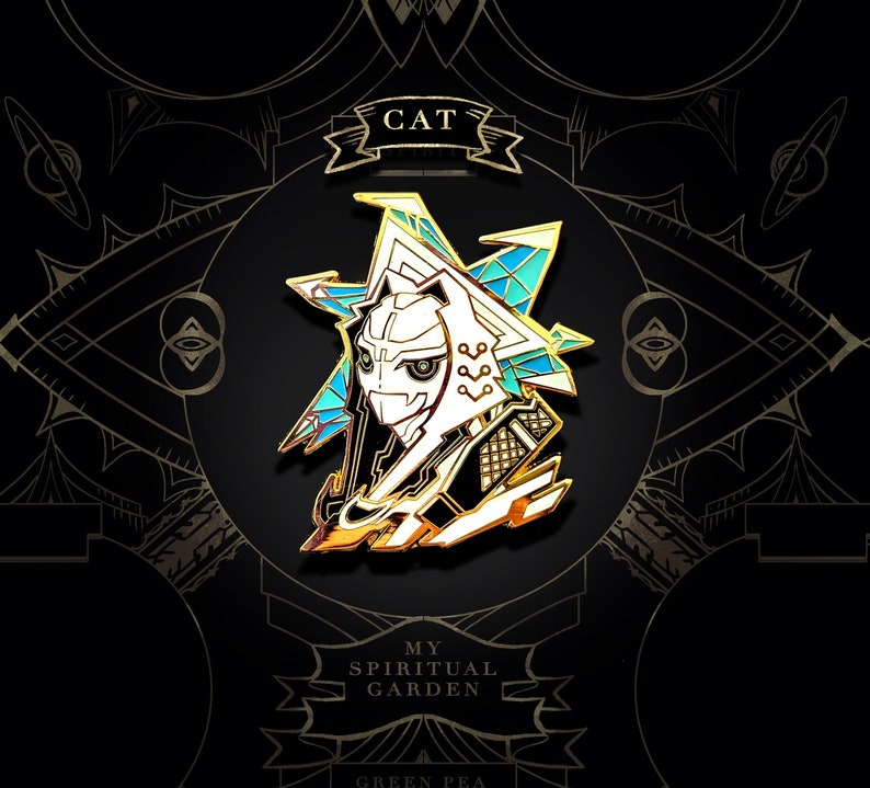 Cat Hard Enamel Pin - Cyber Punk "pet Guardian Spirits" Luxury Luminous ...
