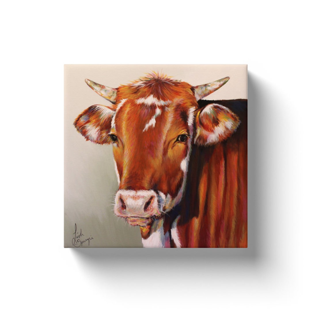 Foster the Cow Canvas Wraps - Etsy
