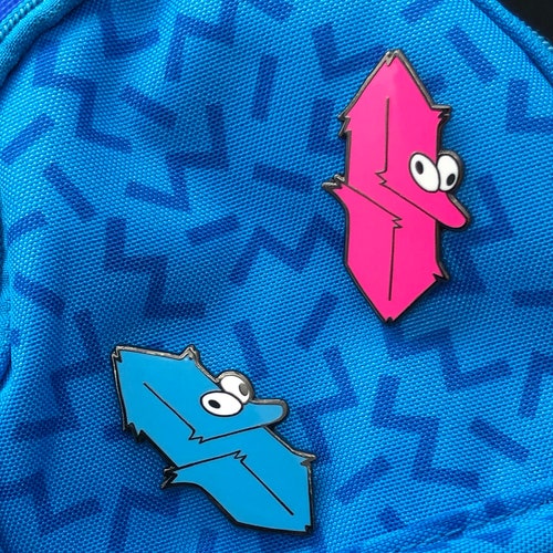 Worm on a String Pin Back Broach Accessory Colorful and - Etsy