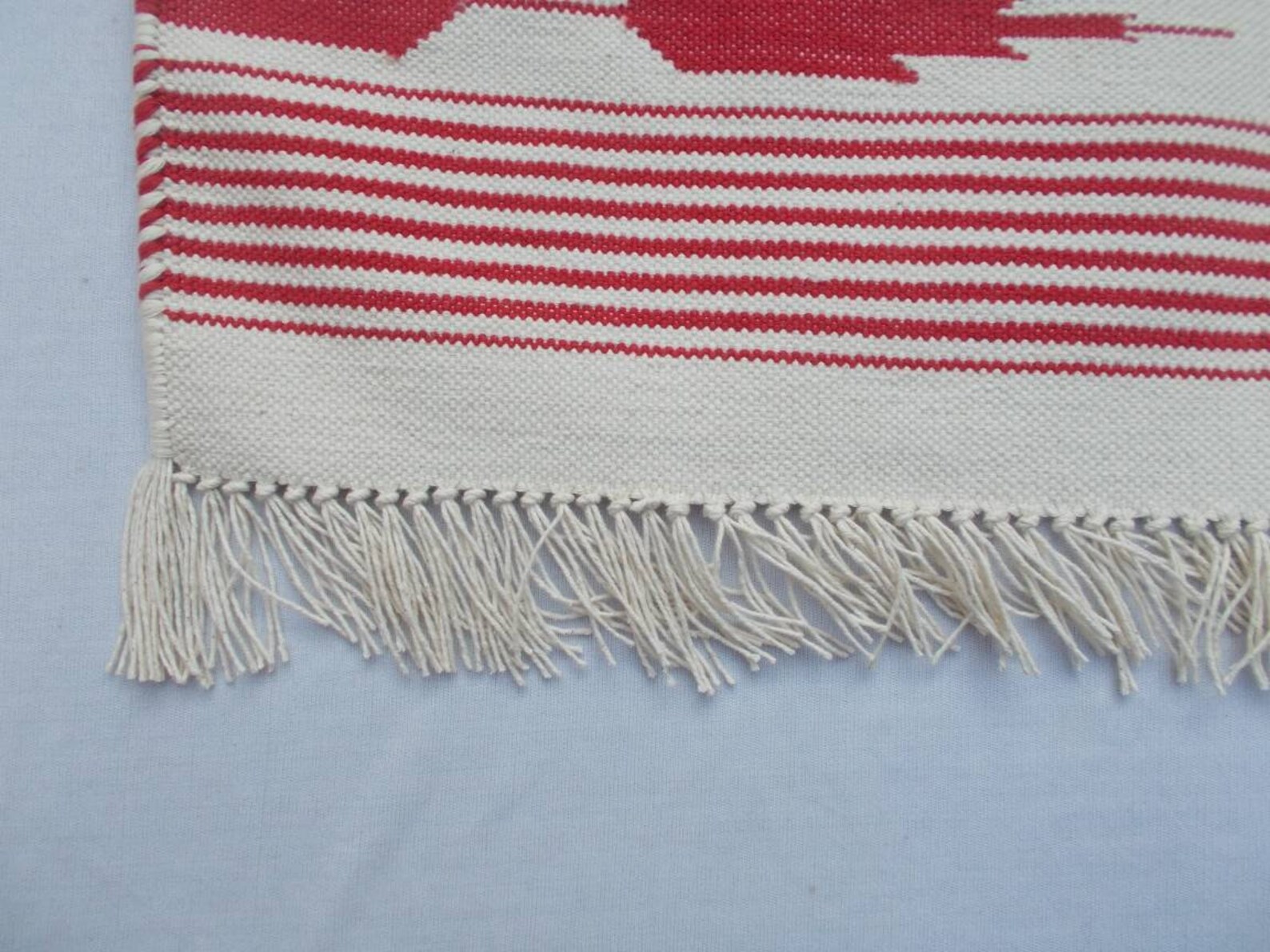 Multiple Sizes Blue, Red and off White Modern Striped Rug Runner ...
