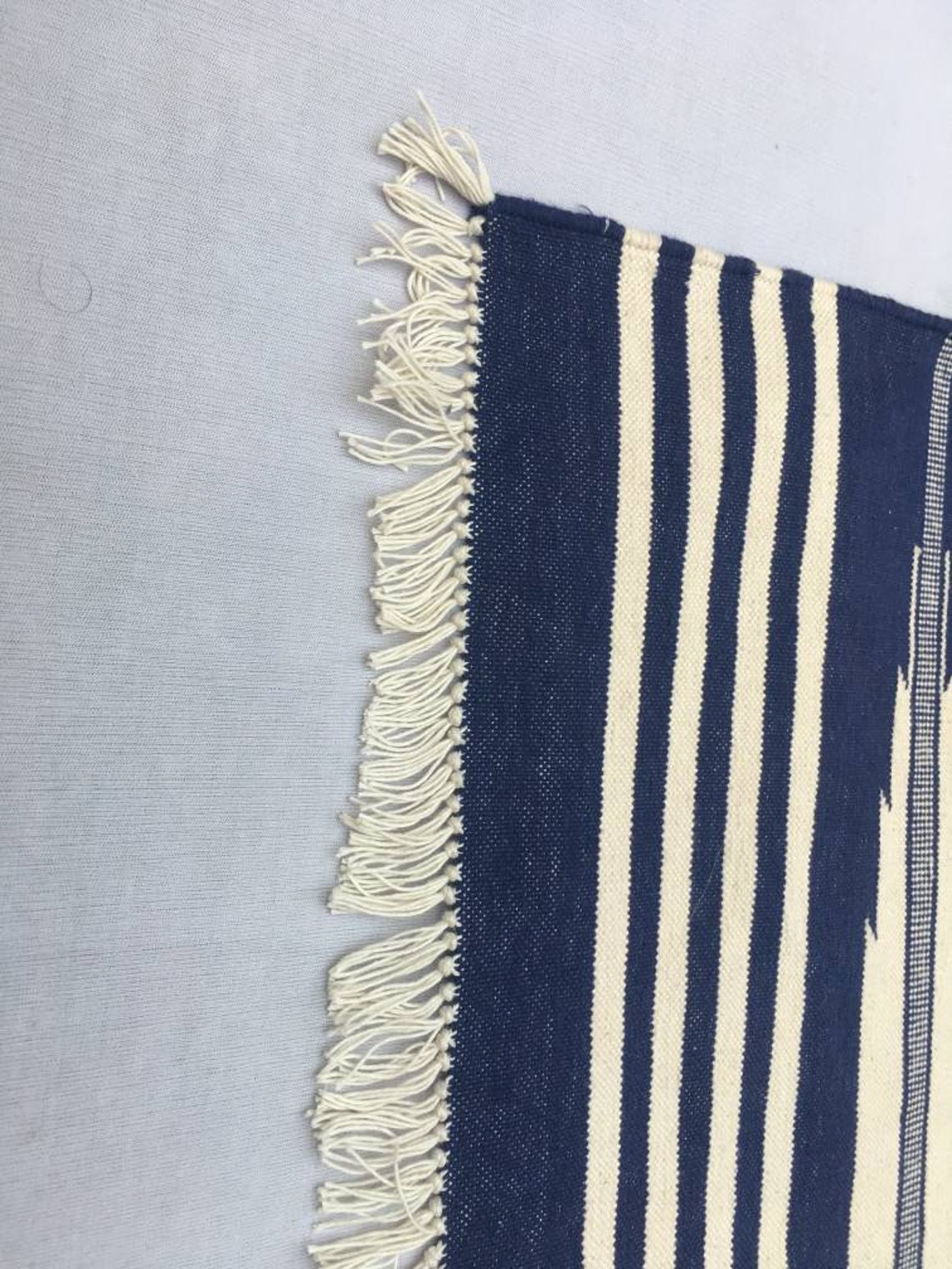 Multiple Sizes Navy Dark Royal Blue Cotton Hand Woven Rug | Etsy