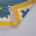 Multiple Sizes Runner Rug Yellow Border With Blue Tie Dye - Etsy