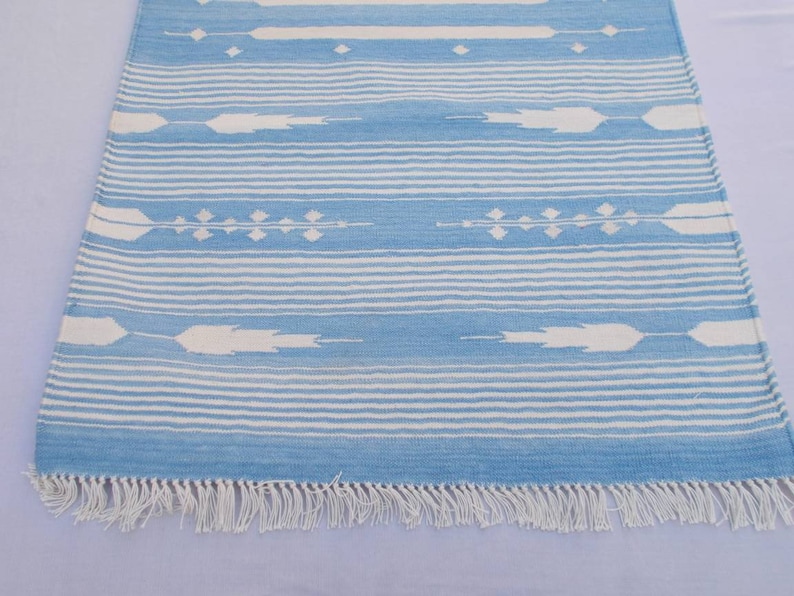 Light Denim Cotton Runner Handmade Rug Runner Multi Sizes | Etsy