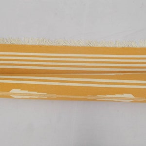 Multiple Sizes Yellow and White Stripes Handmade Cotton Rug Dhurrie ...