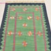 Green and Blue Modern Flowers Design Hand Woven Runner Rug- Reversible ...