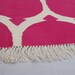 Multiple Sizes Cotton Pink Rug Dhurrie - Queen Pink Beautiful Colour ...