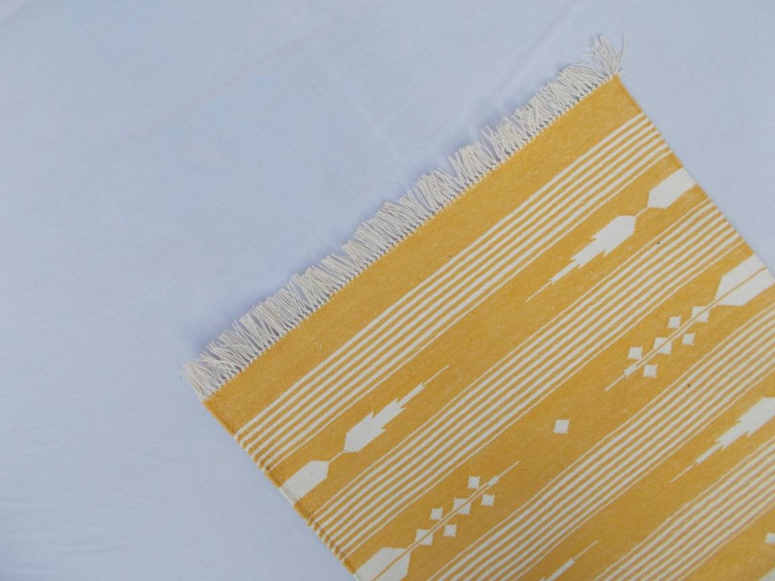 Multiple Sizes Yellow Stripes Rug Runner Hand Woven Runner - Etsy