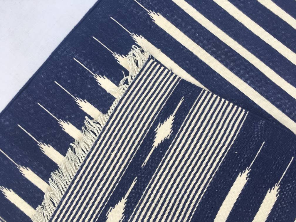 Multi Sizes Navy Blue and White Stripes Handmade Cotton Dark | Etsy
