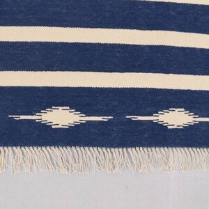 Multiple Sizes Navy & White Modern Striped Rug Runner- Dark Navy and ...