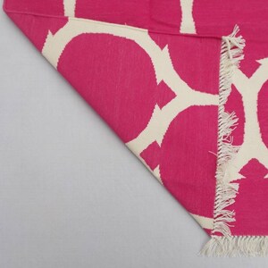 Multiple Sizes Cotton Pink Rug Dhurrie - Queen Pink Beautiful Colour ...