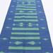 Multiple Sizes Blue & Green Modern Striped Rug Runner Blue - Etsy