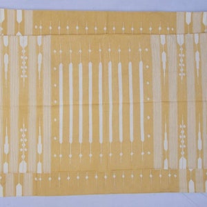 Multiple Sizes Yellow and White Stripes Handmade Cotton Rug Dhurrie ...