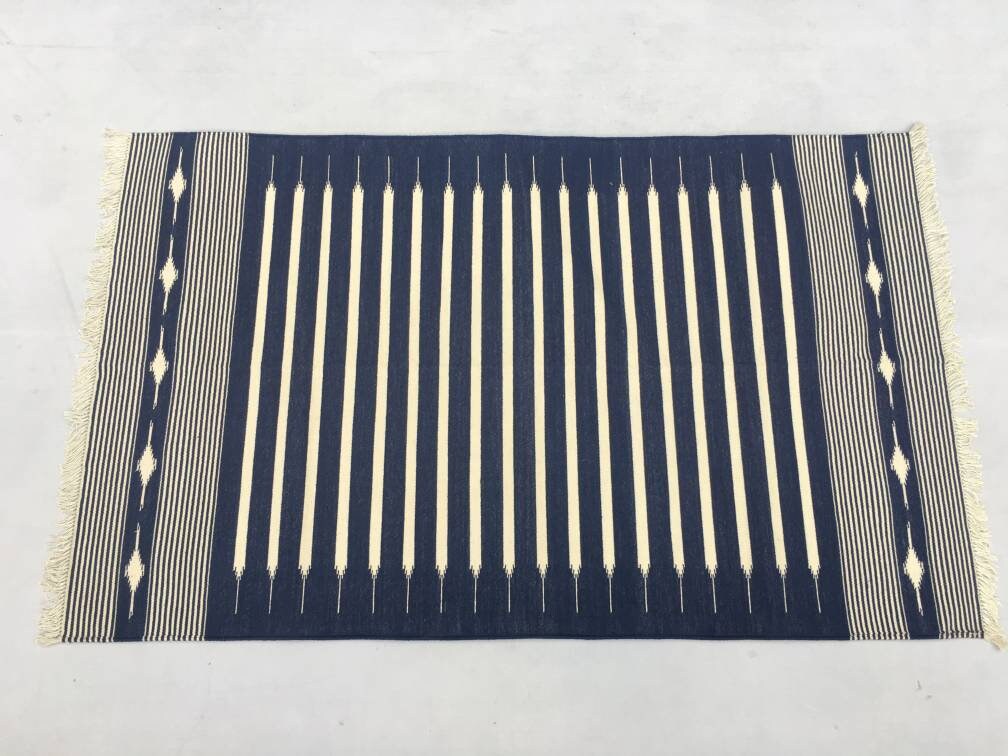 Multi Sizes Navy Blue and White Stripes Handmade Cotton Dark | Etsy