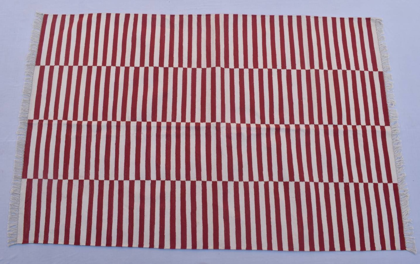 Multiple Sizes Red and White Cotton Handmade Modern Stripes | Etsy