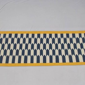 Multiple Sizes Blue,yellow and White Rug Runner- Hand Woven Runner - Etsy