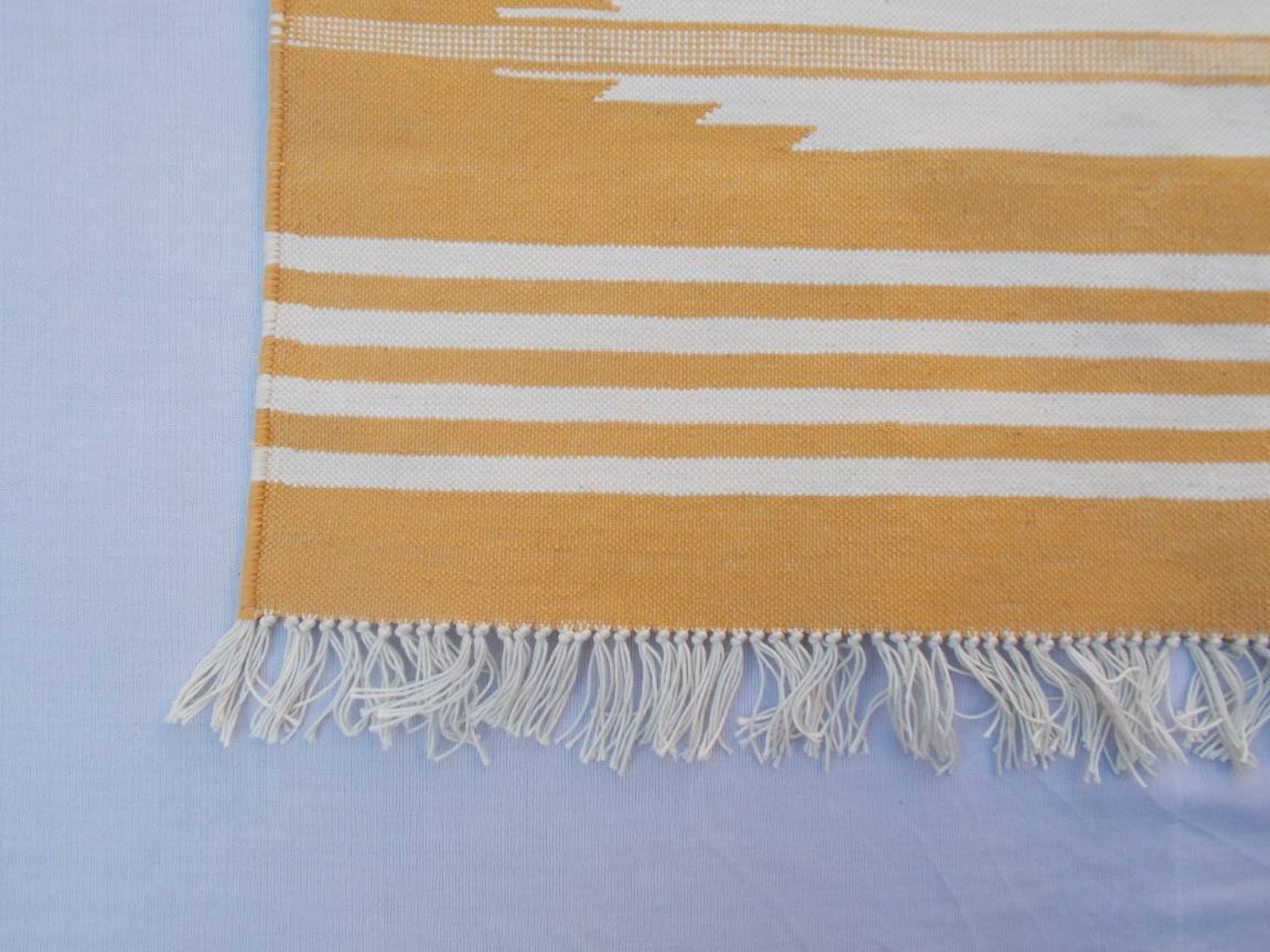 Multiple Sizes Yellow Cotton Runner Rug Gold Yellow and | Etsy