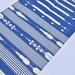 Multiple Sizes Blue and White Modern Stripes Hand Woven Runner Rug ...