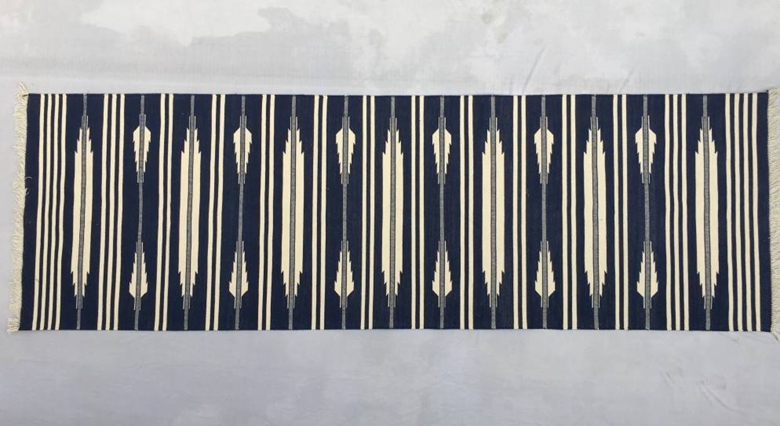 Multiple Sizes Dark Royal Navy Blue Cotton Runner Rug-modern Style Rug ...