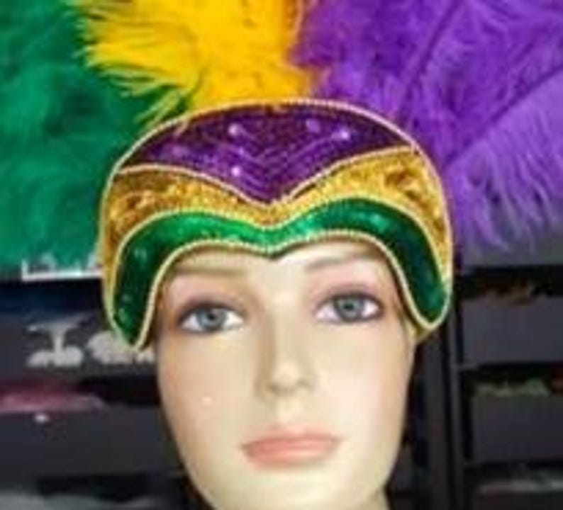 Ostrich Feather Headdress, Carnival Feather Headpiece, Showgirl ...