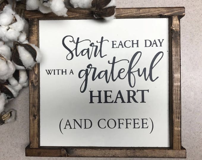 Grateful Heart Coffee Sign - Etsy