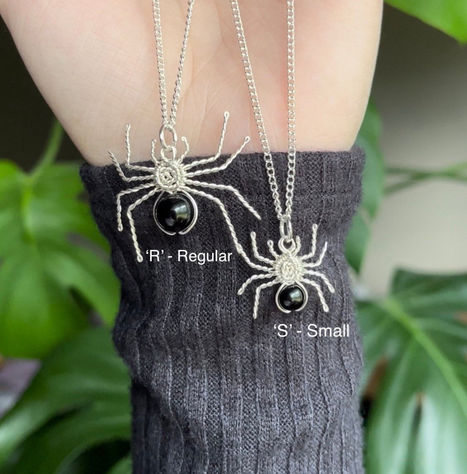 Spider Necklace Crystal Pendant Statement Jewelry Gothic - Etsy