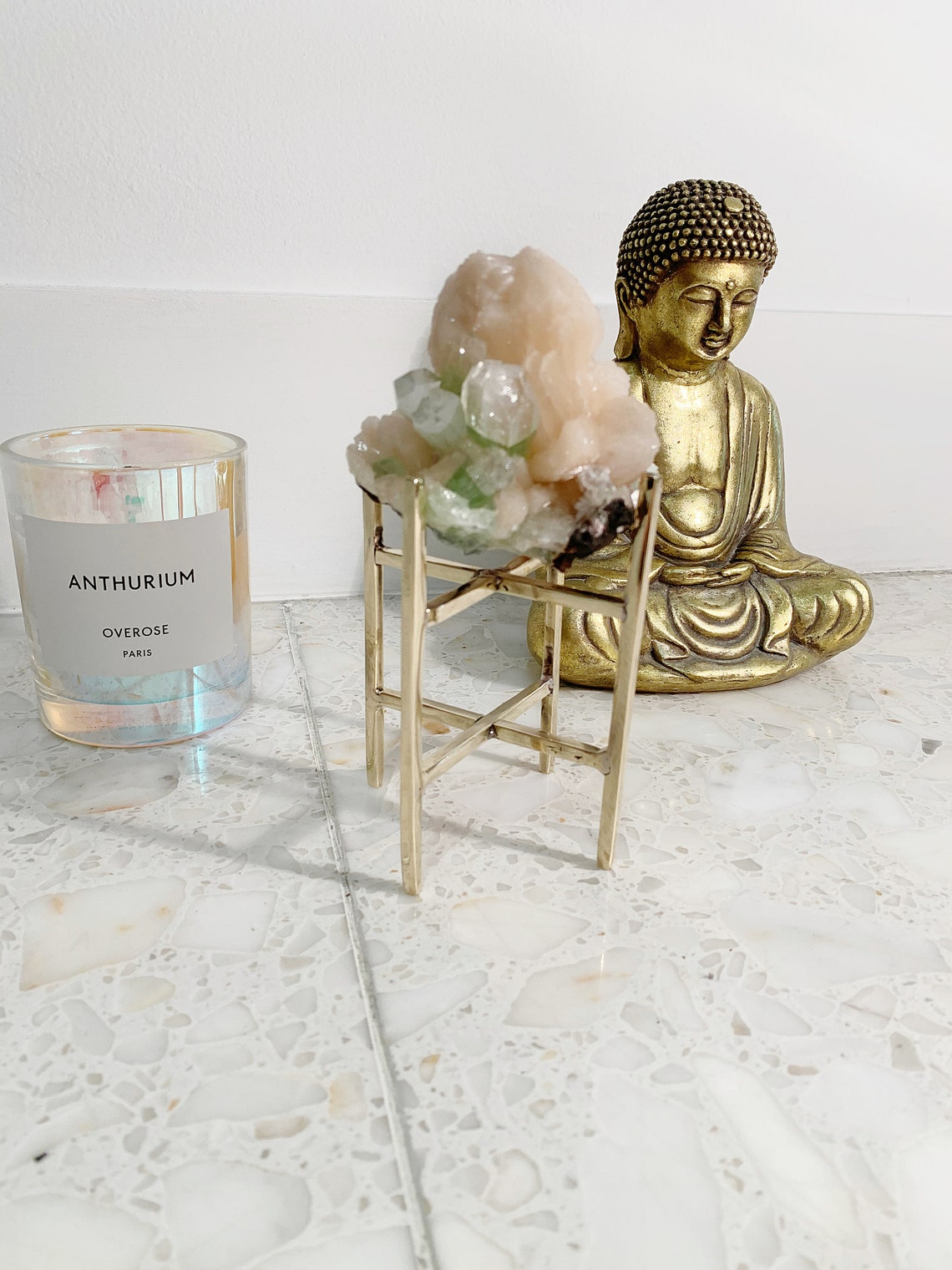 Modern Brass Crystal Tower Display Stand Luxury Gold - Etsy