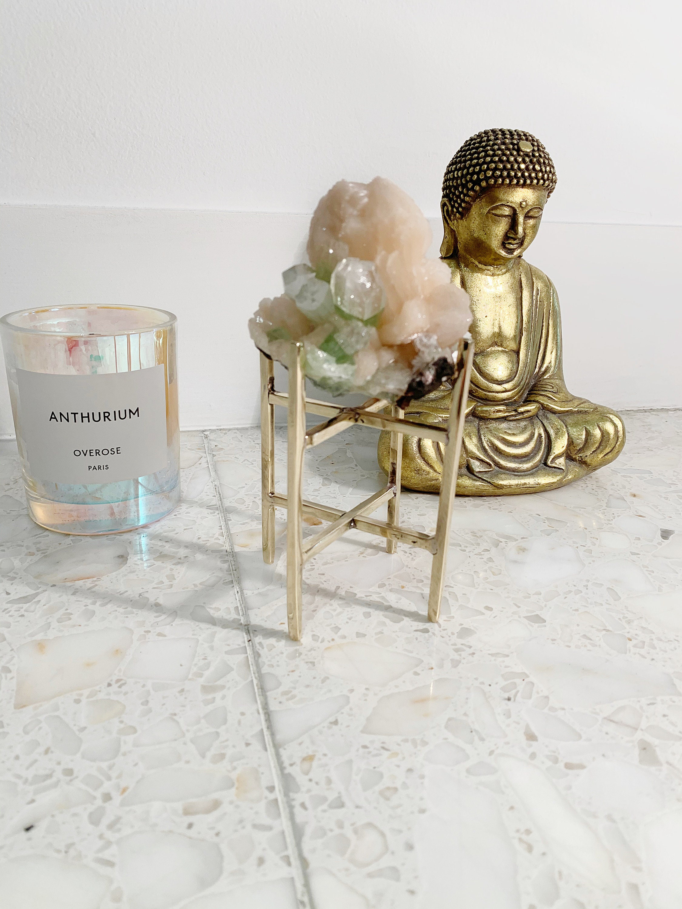 Modern Brass Crystal Tower Display Stand Luxury Gold - Etsy