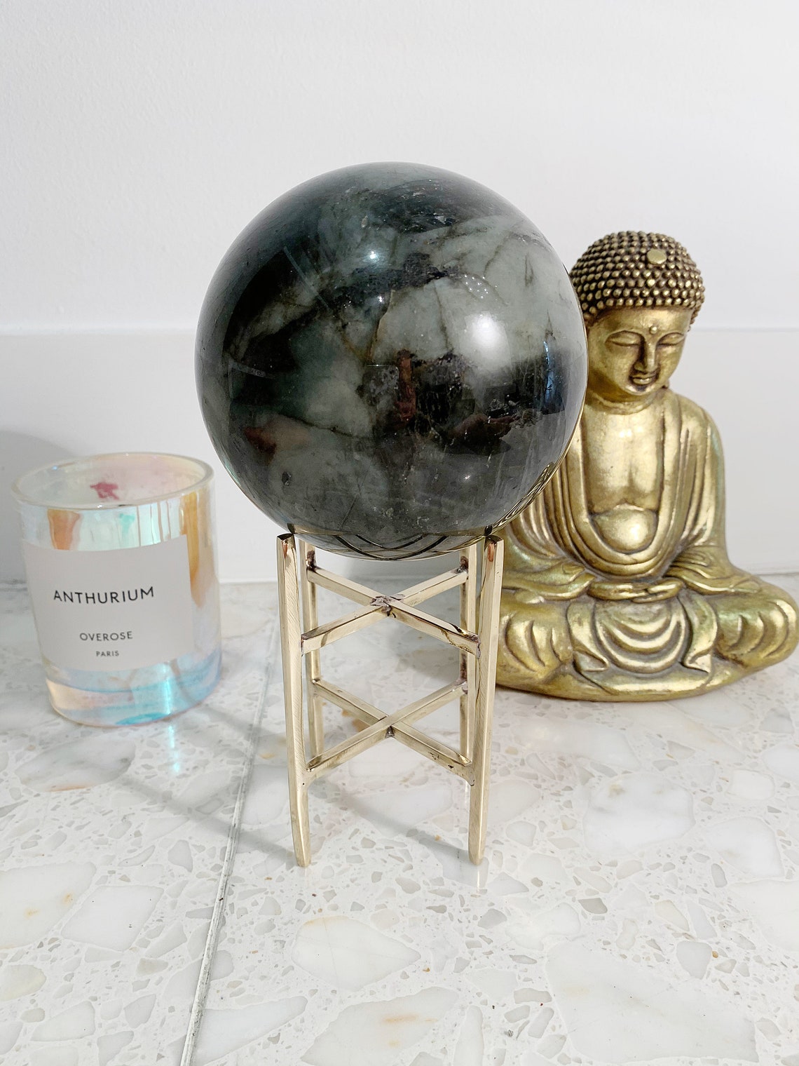 Modern Brass Crystal Tower Display Stand Luxury Gold - Etsy