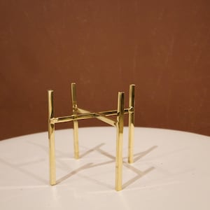 Modern Brass Crystal Tower Stand Display Brass Crystal Stand Gold Rock ...