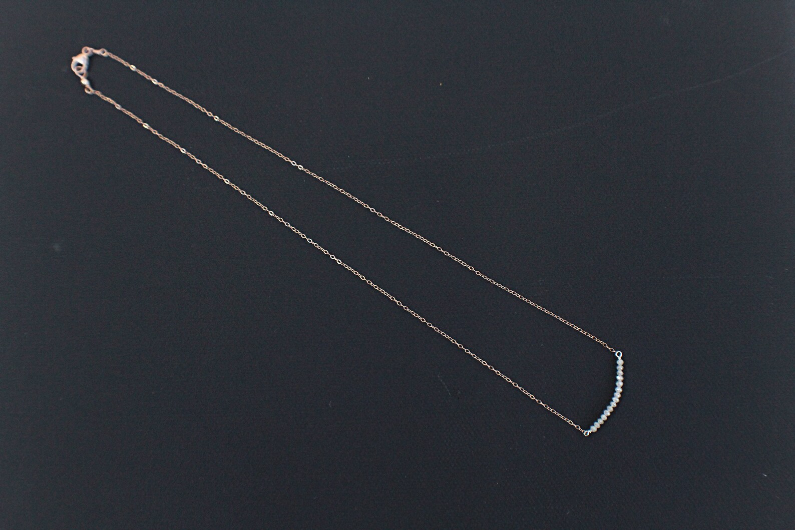 Modern Simple Mini Raw White Diamond Bar 14k Rose Gold-filled - Etsy