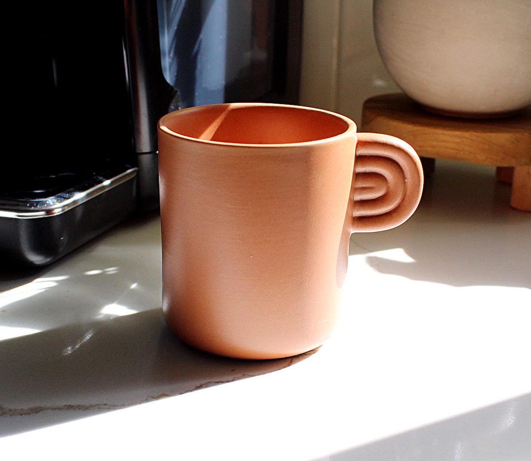 Modern Coffee Cup Minimalist Design Farmhouse Style Rustic Accent Terra ...