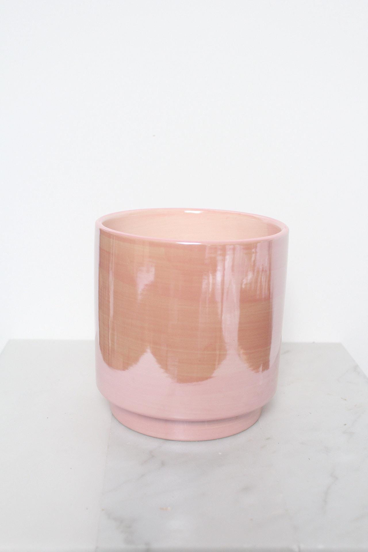 Modern Home Pot Pink Ceramic Flower Container for Bedroom Accent Gift ...