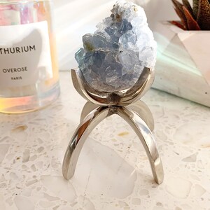 Small + Large Pack Modern Silver Crystal Stand Display Crystal Stand ...