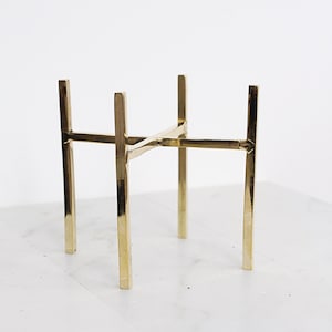 Modern Brass Crystal Tower Stand Display Brass Crystal Stand Gold Rock ...