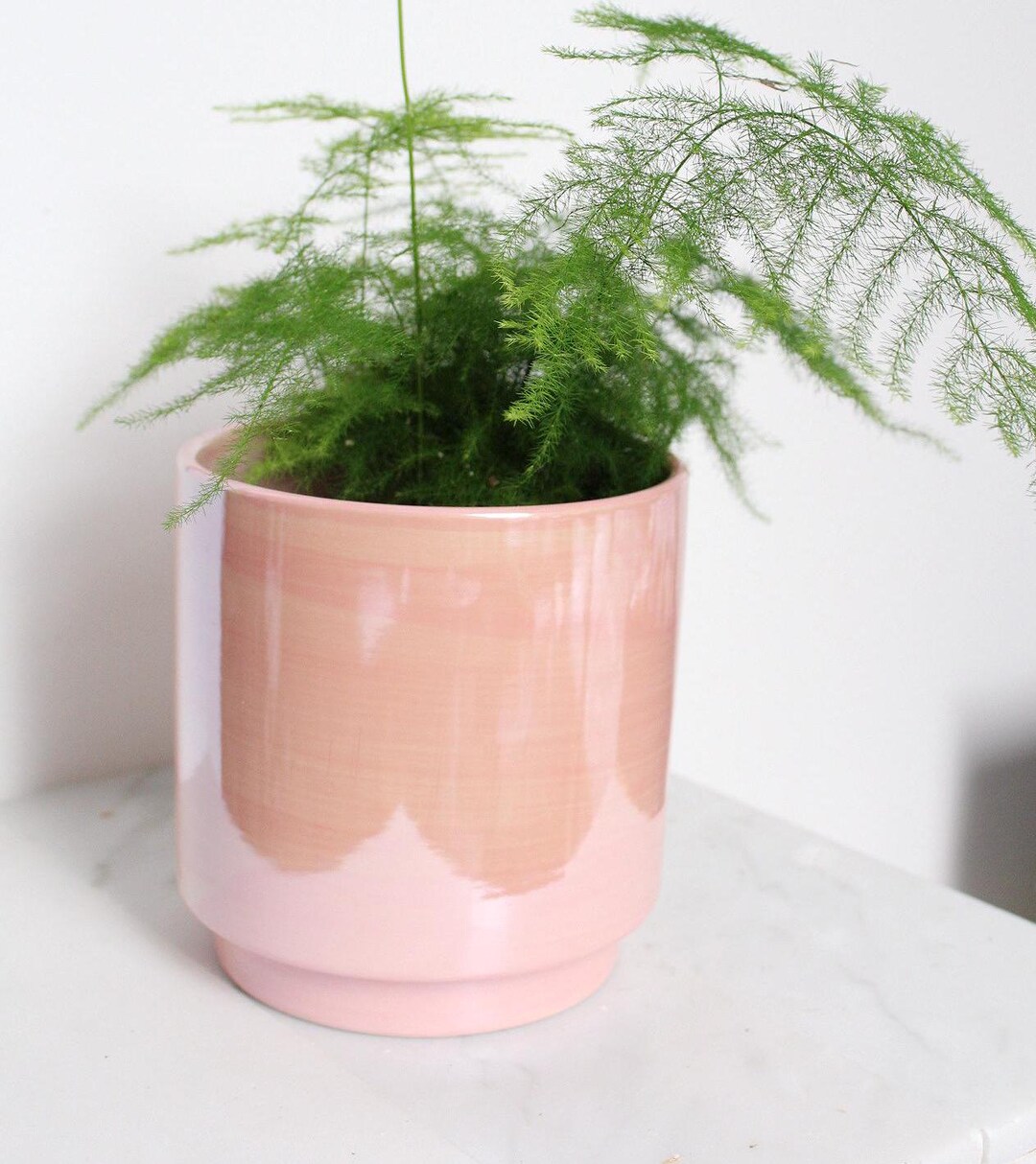 Modern Home Pot Pink Ceramic Flower Container for Bedroom Accent Gift ...