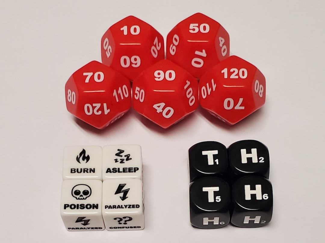 Ultimate Pokemon TCG Dice Set 2 / Damage Counters 10-120, Special ...