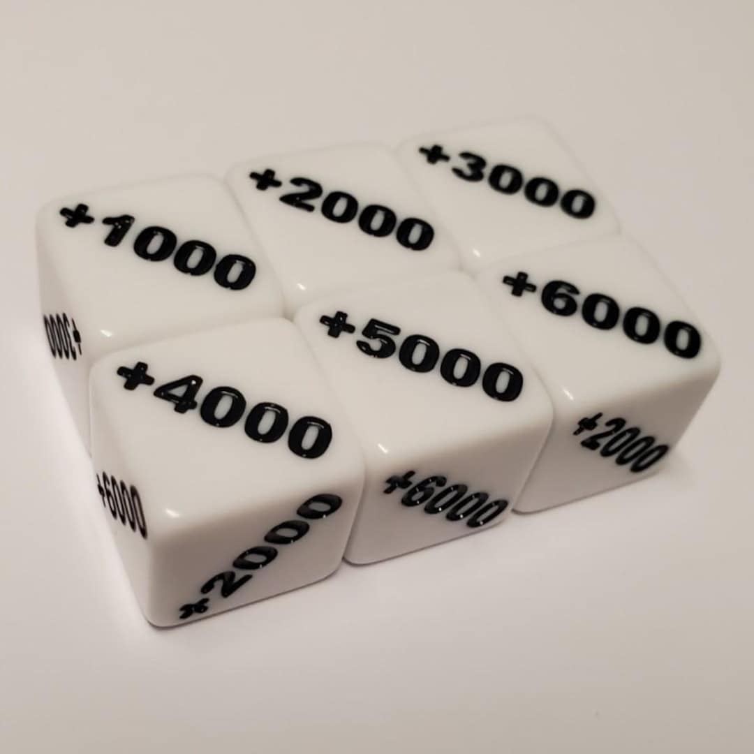 Positive +1000 to +6000 Counter Dice Compatible With One Piece TCG - Etsy