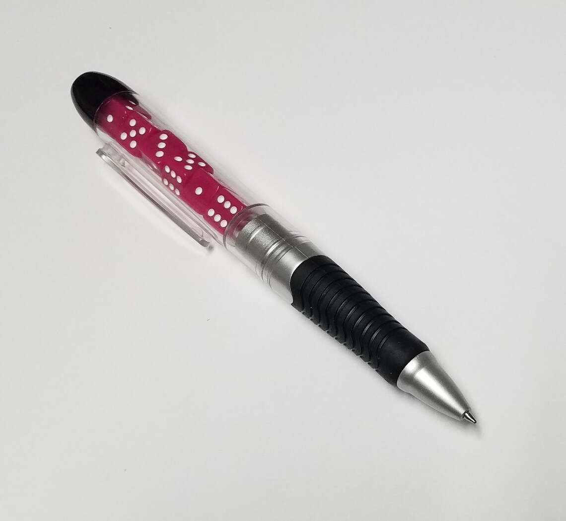 The Dice Pen With Standard Dice With Dots - Etsy UK