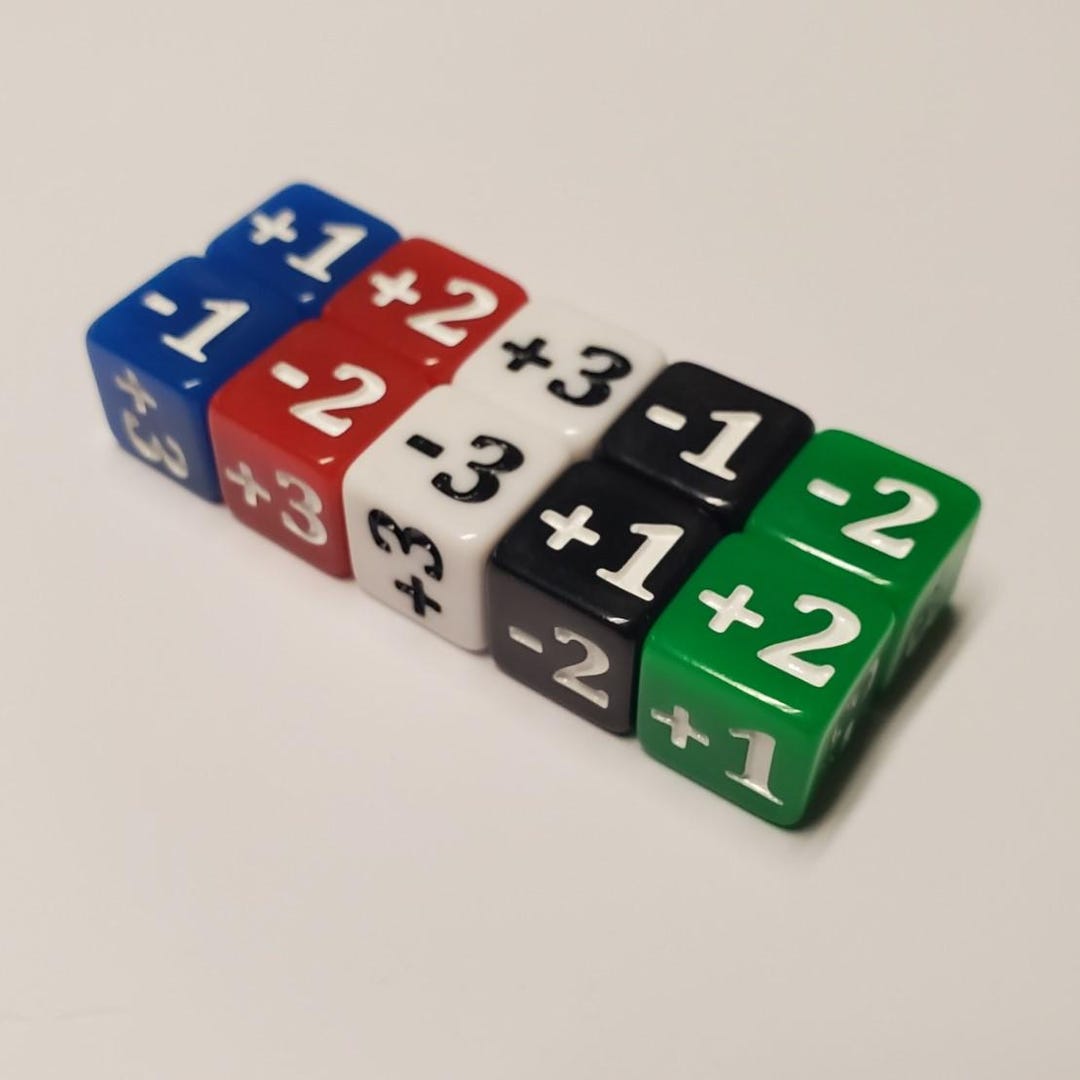 10x MTG Color Pie Micro CCG Stats and Damage Modifier Dice Compatible ...