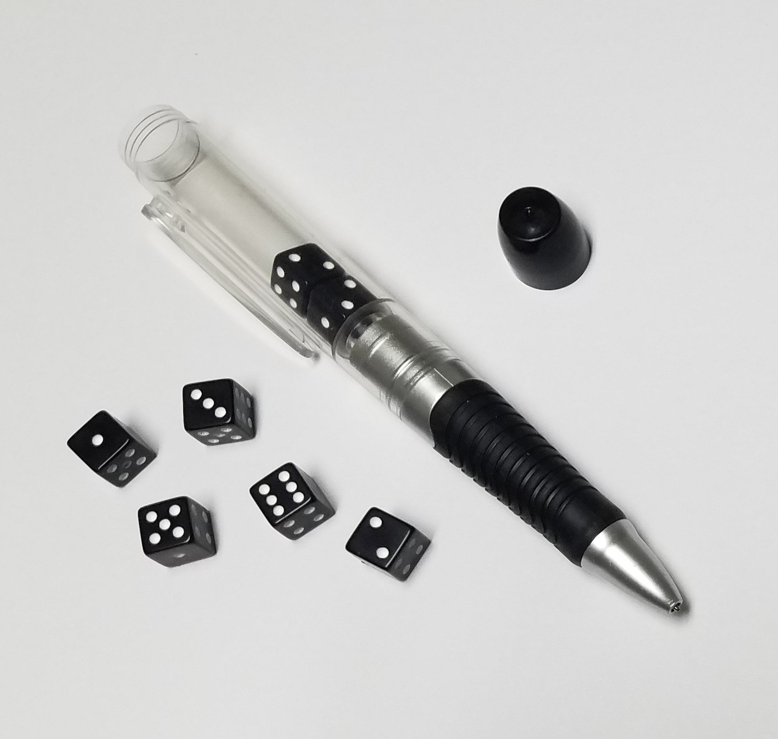 The Dice Pen With Standard Dice With Dots - Etsy UK
