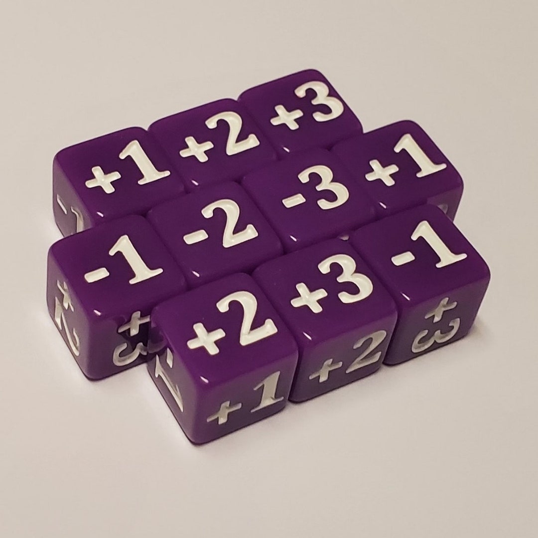 10x Purple Micro CCG Stats and Damage Modifier Dice Compatible With ...